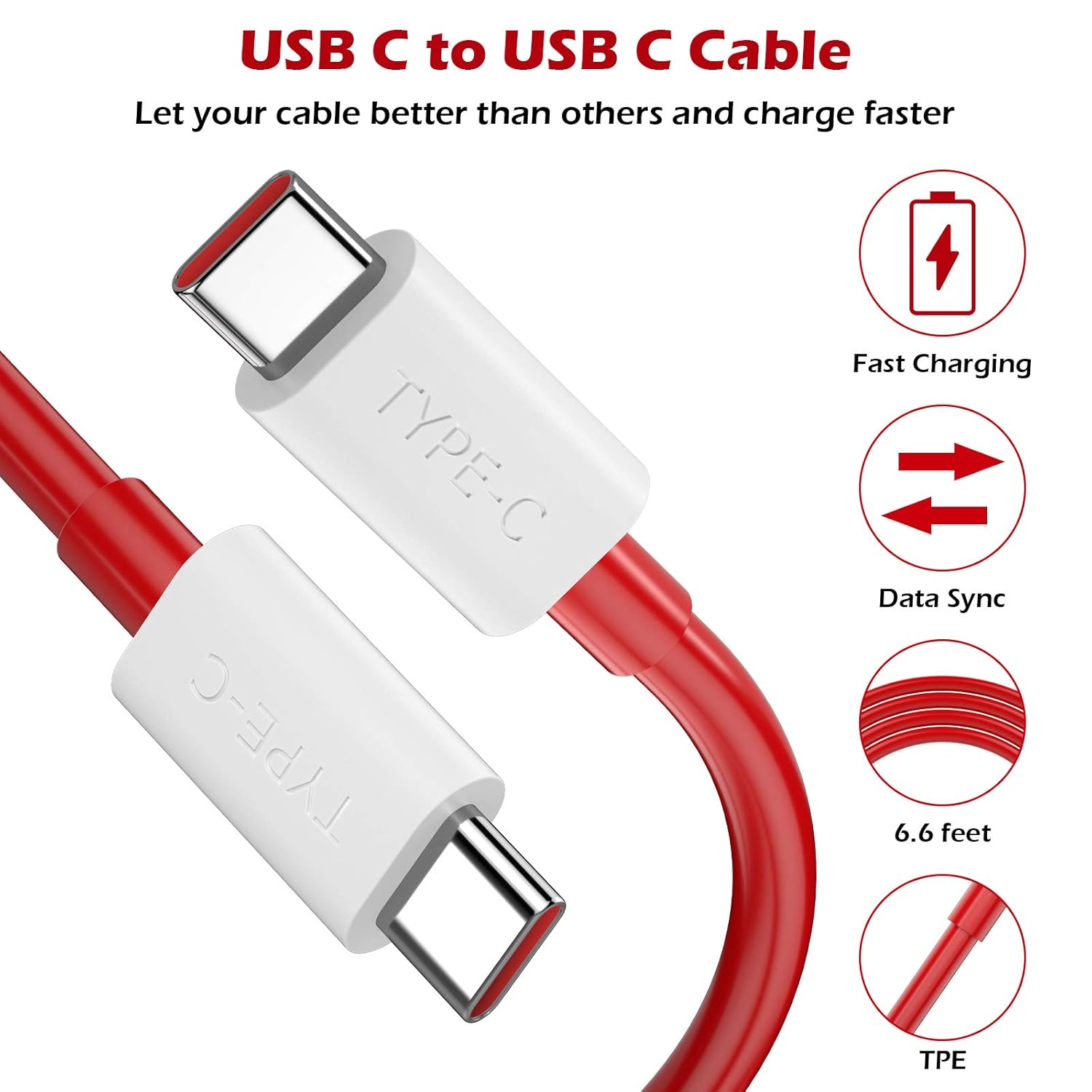 OnePlus SUPERVOOC Type-C to Type-C Cable (100cm) price in Bangladseh
