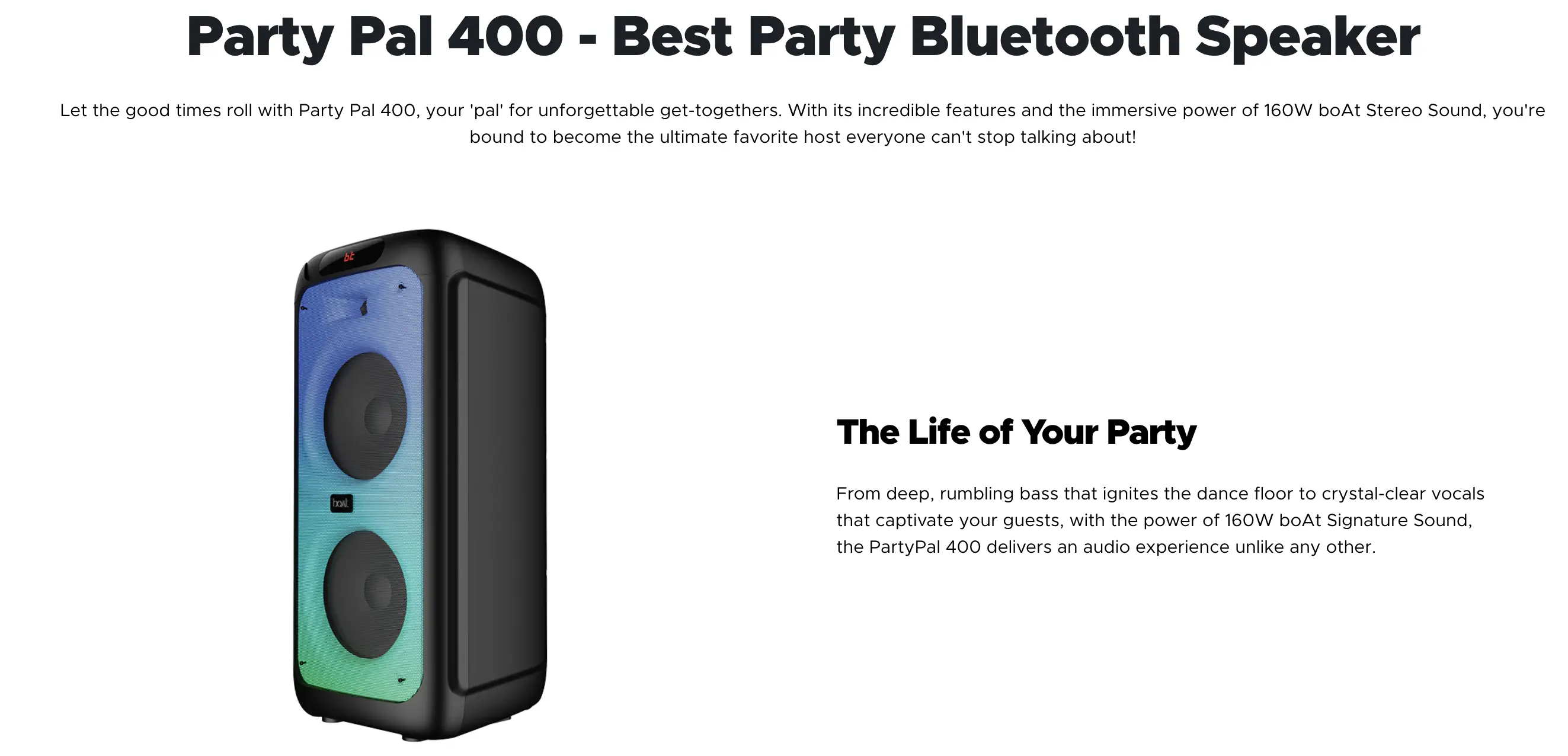 boAt Party Pal 400 Bluetooth Speaker Price in Bangladesh